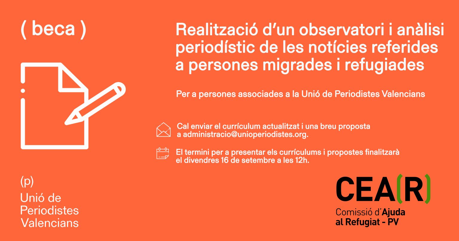 La Unió i CEAR PV convoquen una beca per a realitzar un observatori i ...